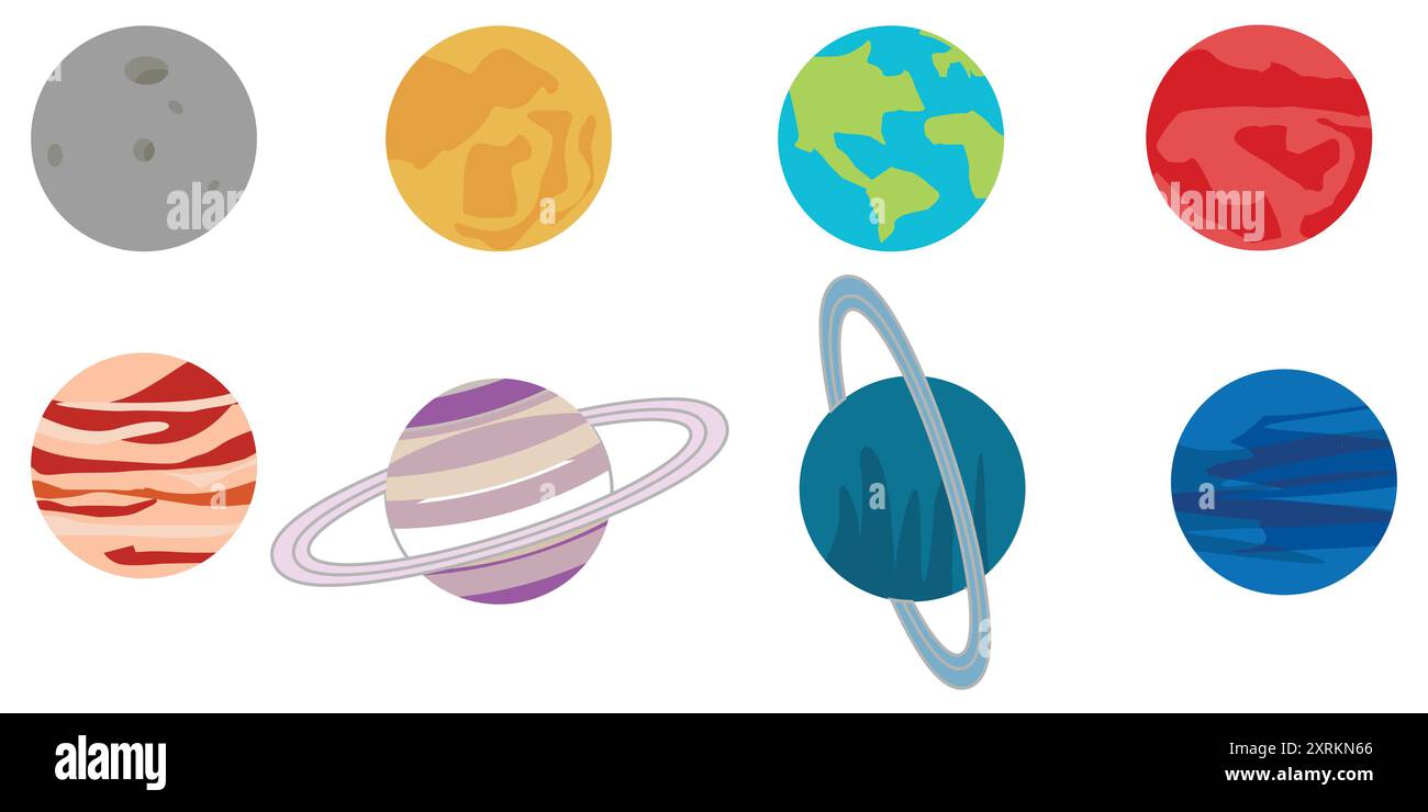 All planets in vector design Stock Vector Image & Art - Alamy
