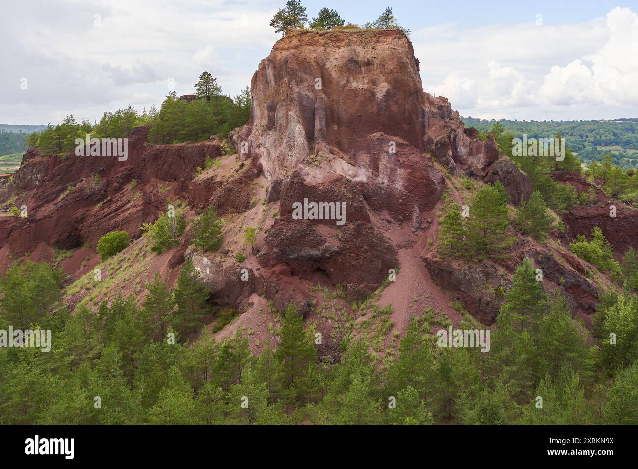 Extinct volcano landscape from a caldera inactive for millions of years ...