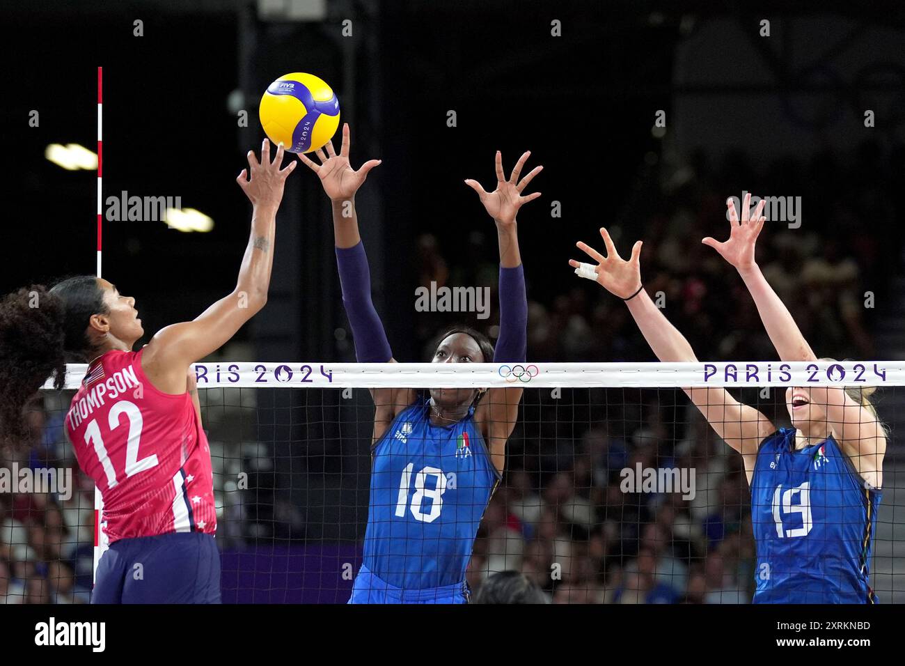 USA's Jordan Mackenzie Thompson , Italy's Paola Ogechi Egonu and Italy ...