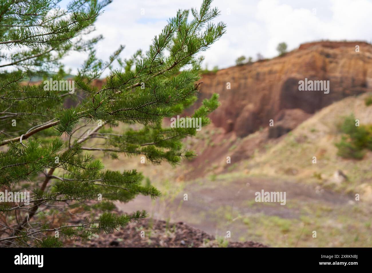 Extinct volcano landscape from a caldera inactive for millions of years ...