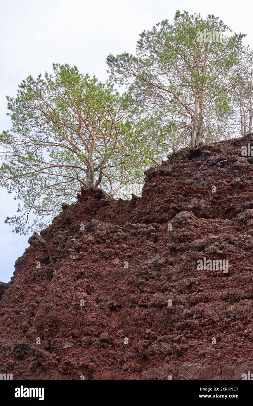 Extinct volcano landscape from a caldera inactive for millions of years ...