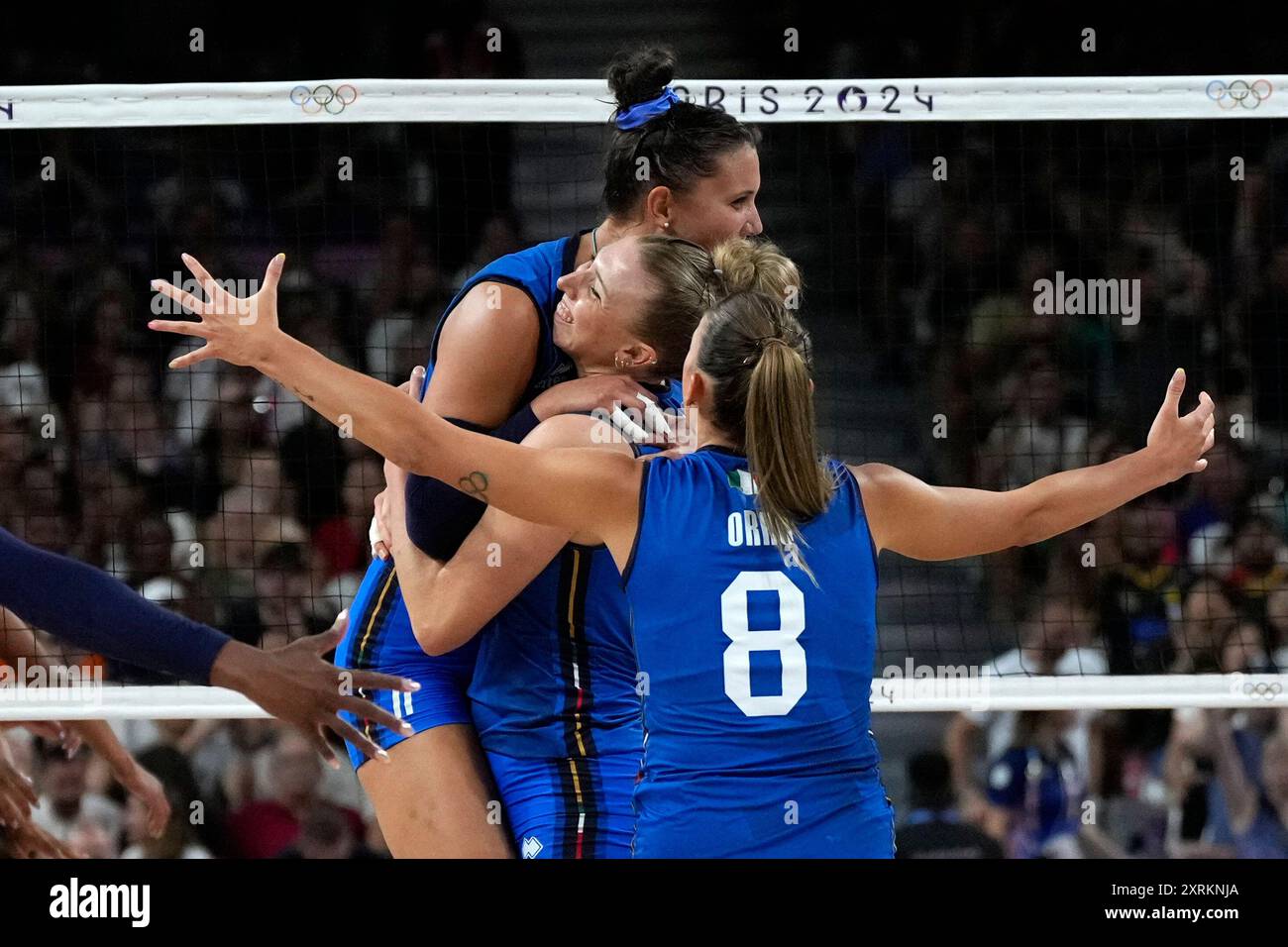 Anna Danesi of Italy and Sarah Fahr of Italy celebrate during a gold ...