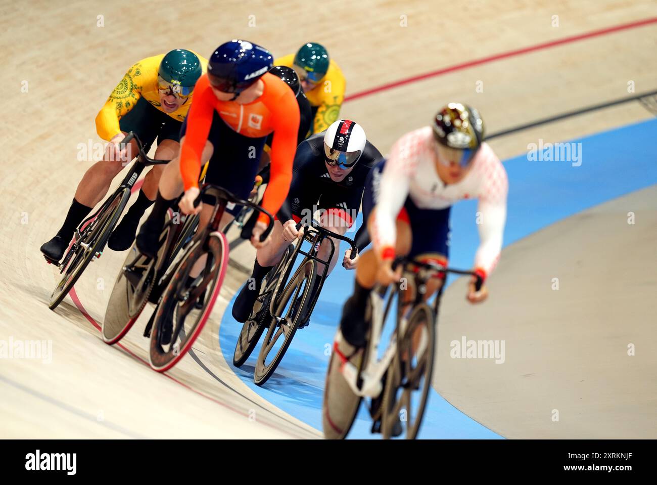 Great Britain's Jack Carlin (centre) during the Men's Keirin Final at ...