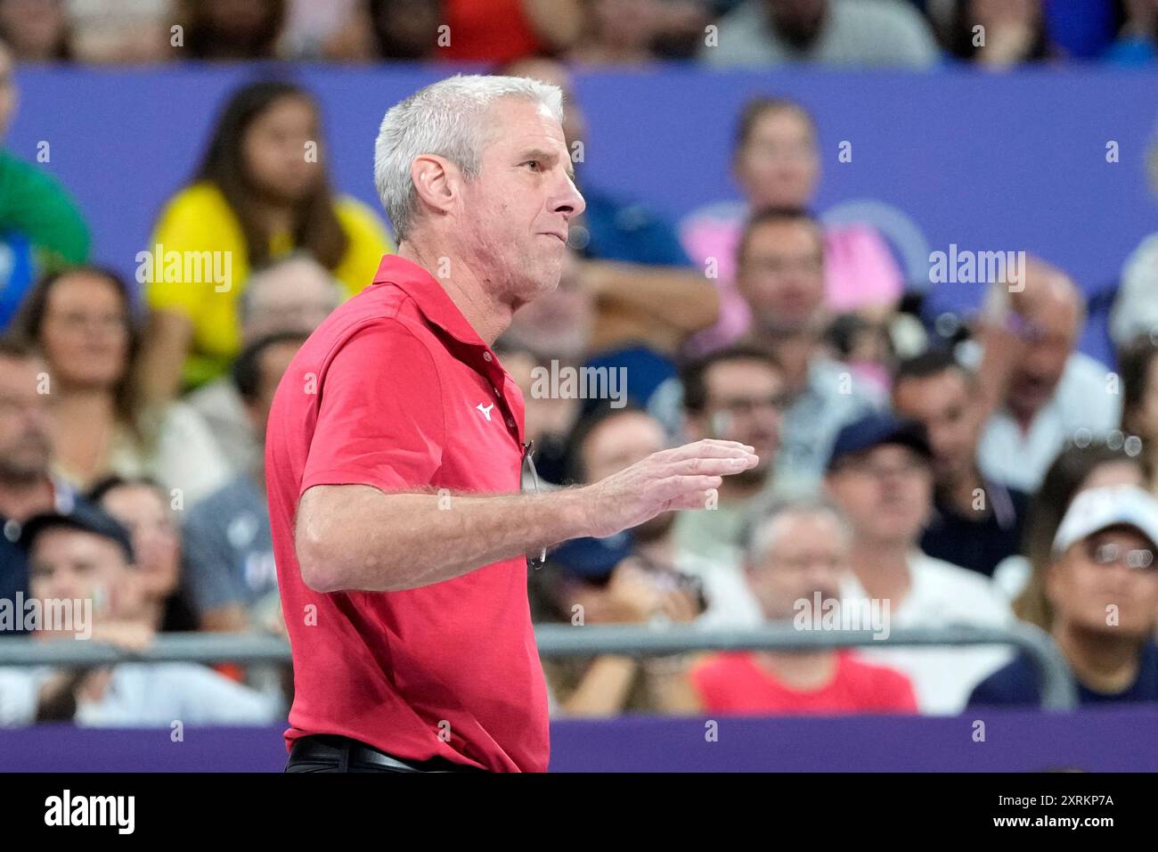United States'coach Karch Kiraly reacts during a gold medal women's ...