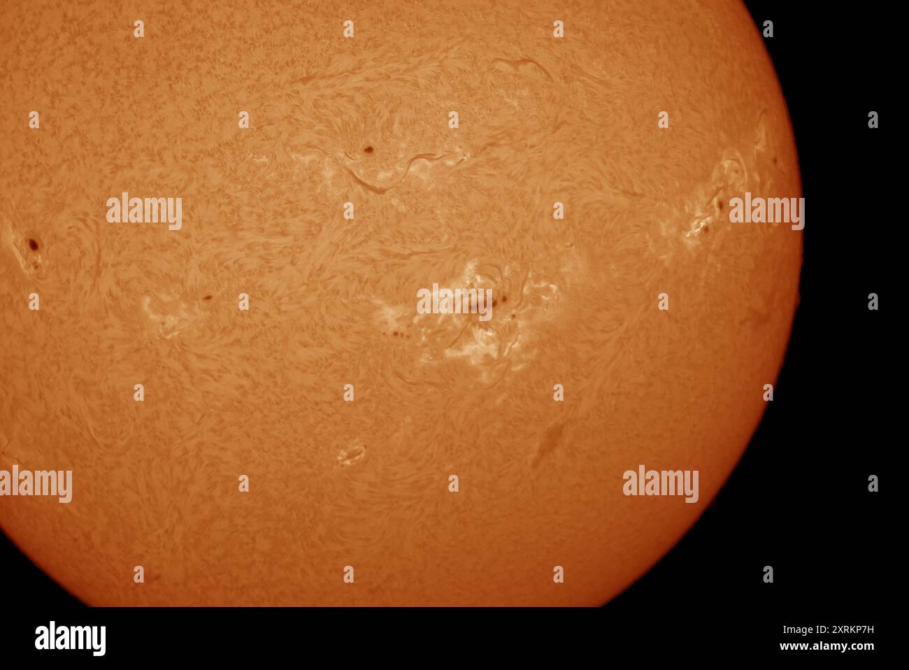 London, UK. 11 August 2024. Giant sunspot groups on the surface of the ...