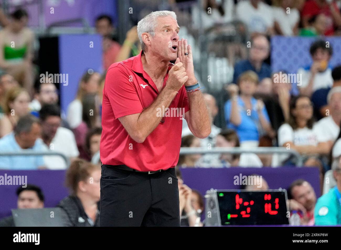 United States'coach Karch Kiraly reacts during a gold medal women's ...