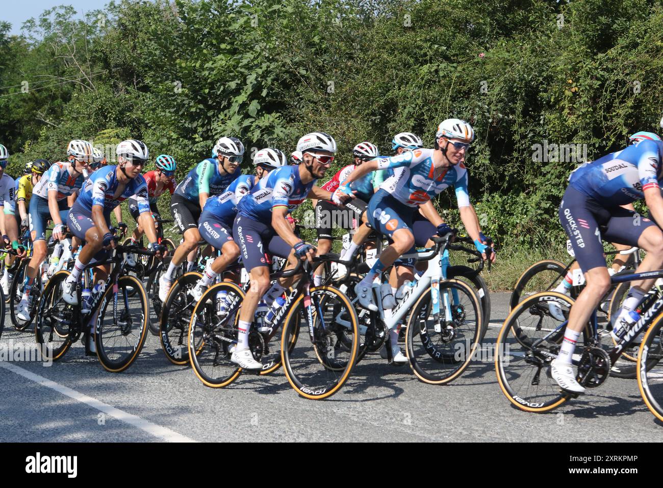 Julian Alaphillipe and Romain Bardet shake hands during race respecting ...