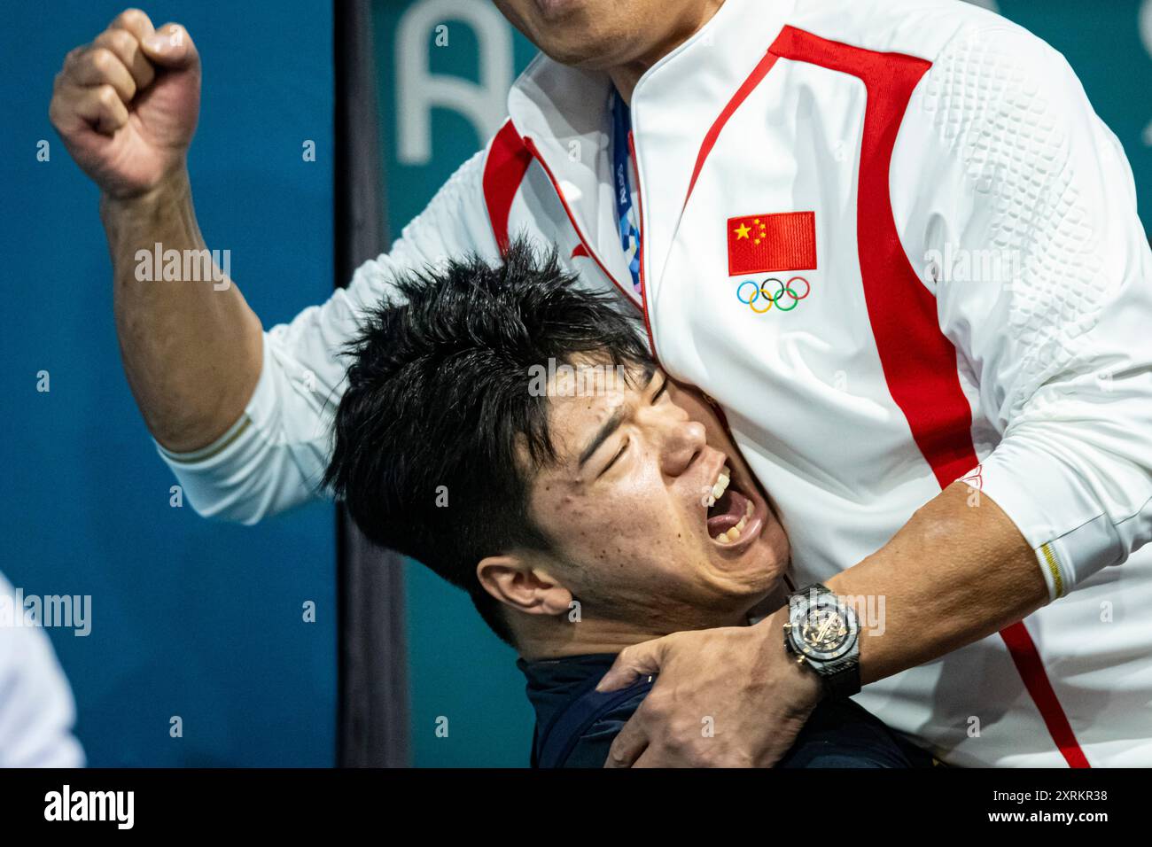 Paris, France. 10th Aug, 2024. Olympic Games, men's weightlifting final at the South Paris Arena ...