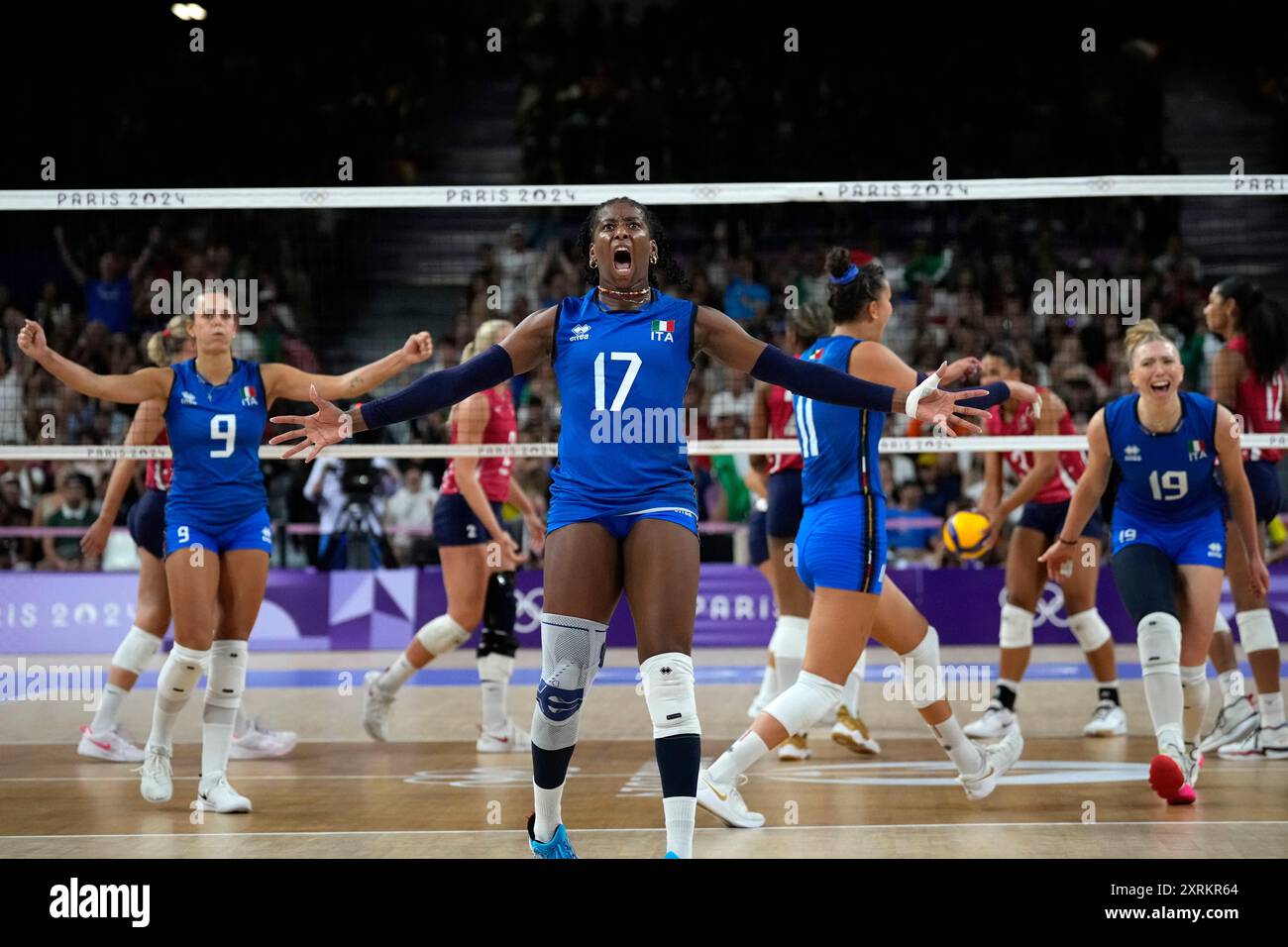 Myriam Sylla of Italy celebrates during a gold medal women's volleyball ...