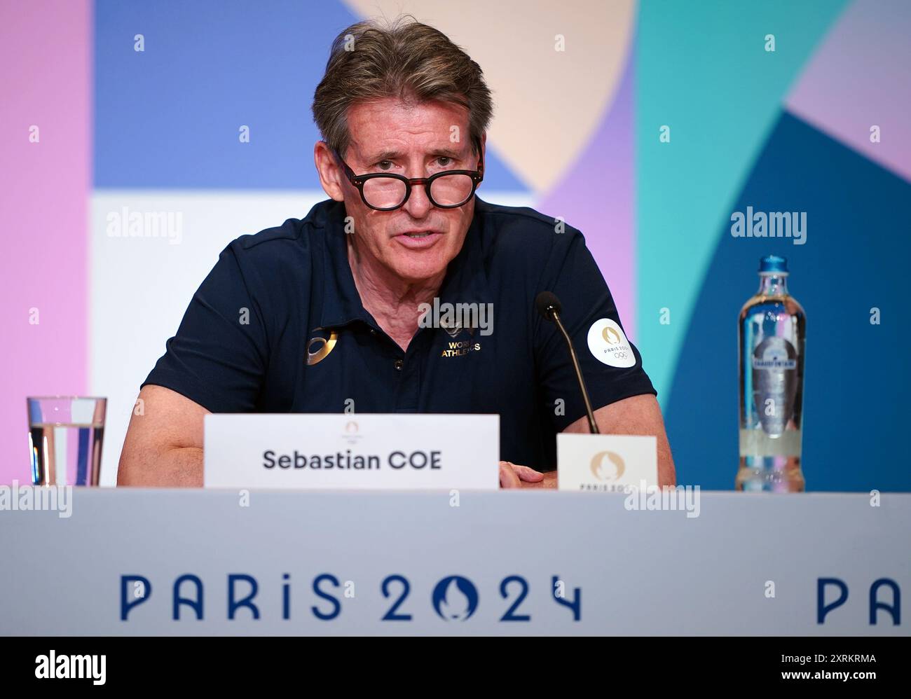 Lord Sebastian Coe, President of World Athletics during a press ...