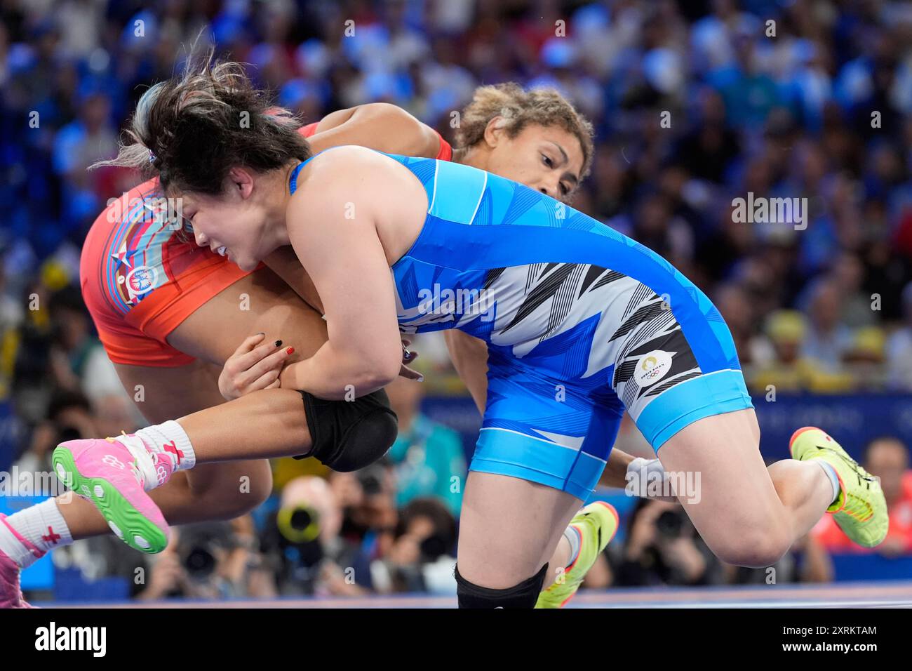 Kennedy Alexis Blades, of the United States, and Japan's Yuka Kagami ...