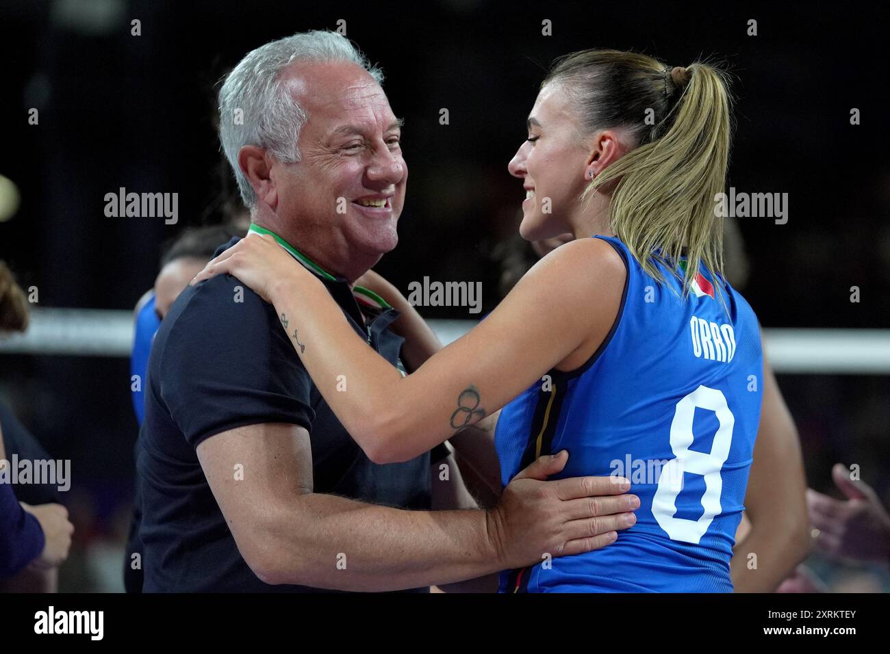 Italy's head coach Julio Velasco Italy's Alessio Orro celebrates as ...
