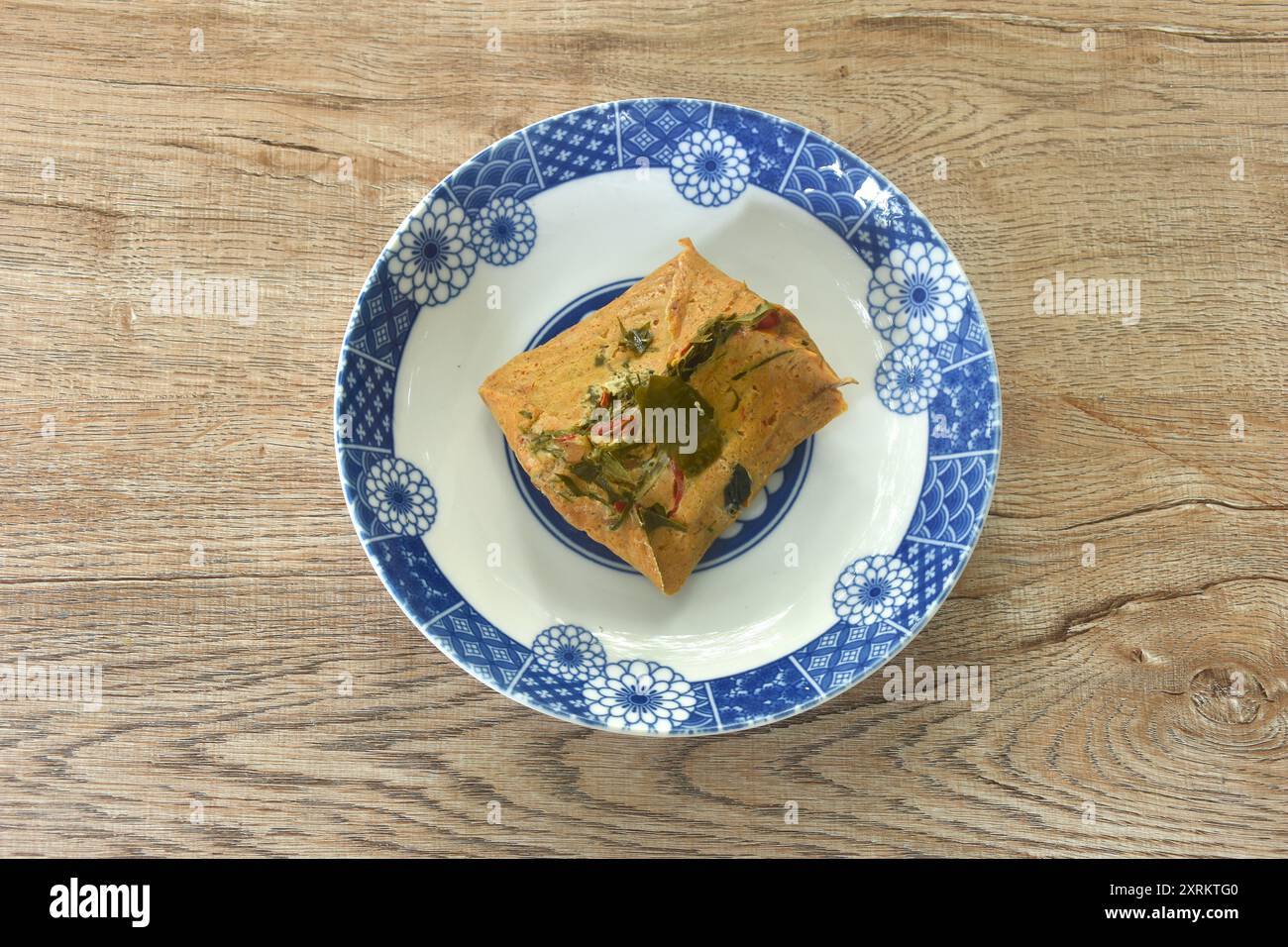 steamed chop clown knife fish with curry dressing coconut milk and ...