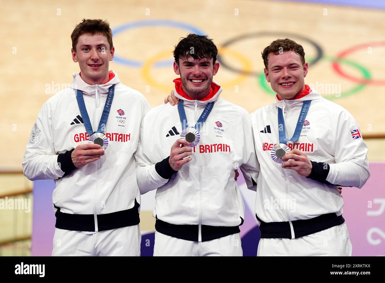 File photo dated 06-08-2024 of (L-R) Great Britain's Hamish Turnbull, Ed Lowe and Jack Carlin ...