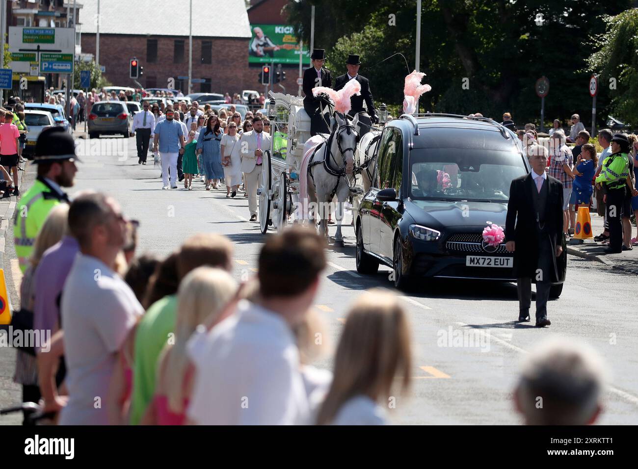 The funeral cortege arrives for the funeral of Southport stabbing ...