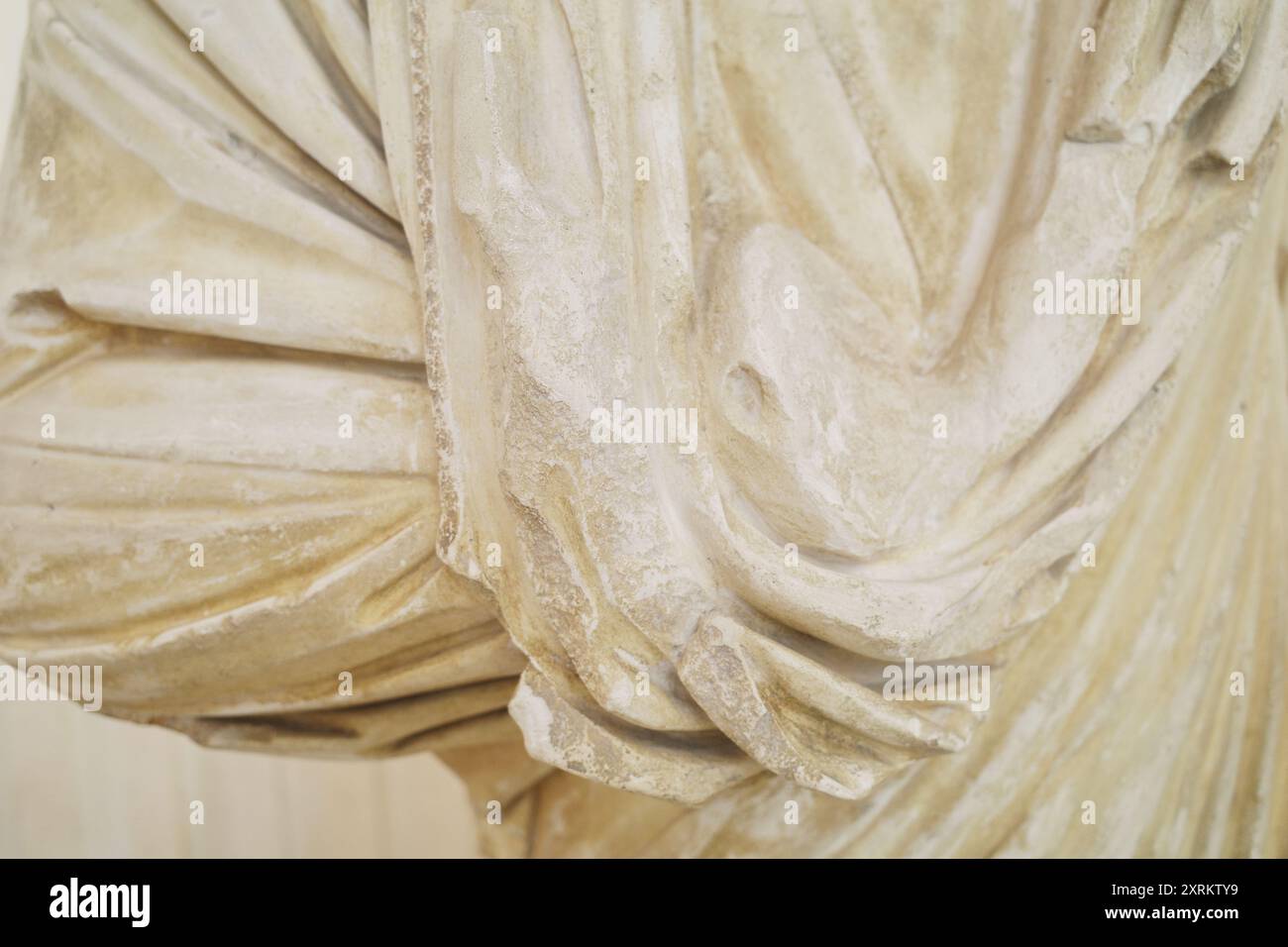 An element of an old bench made of light stone. History Stock Photo - Alamy