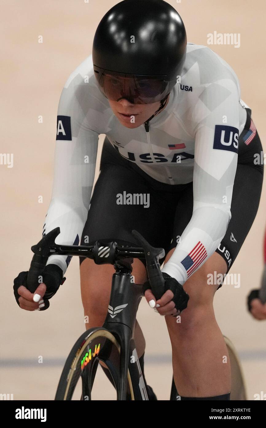 Jennifer Valente of the United States competes on her way to win the ...