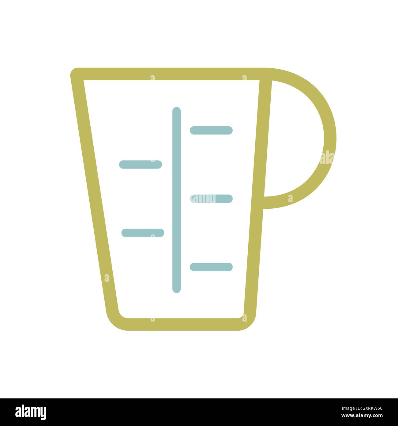 Measuring cup, beaker vector icon. Kitchen appliance. Graph symbol for ...
