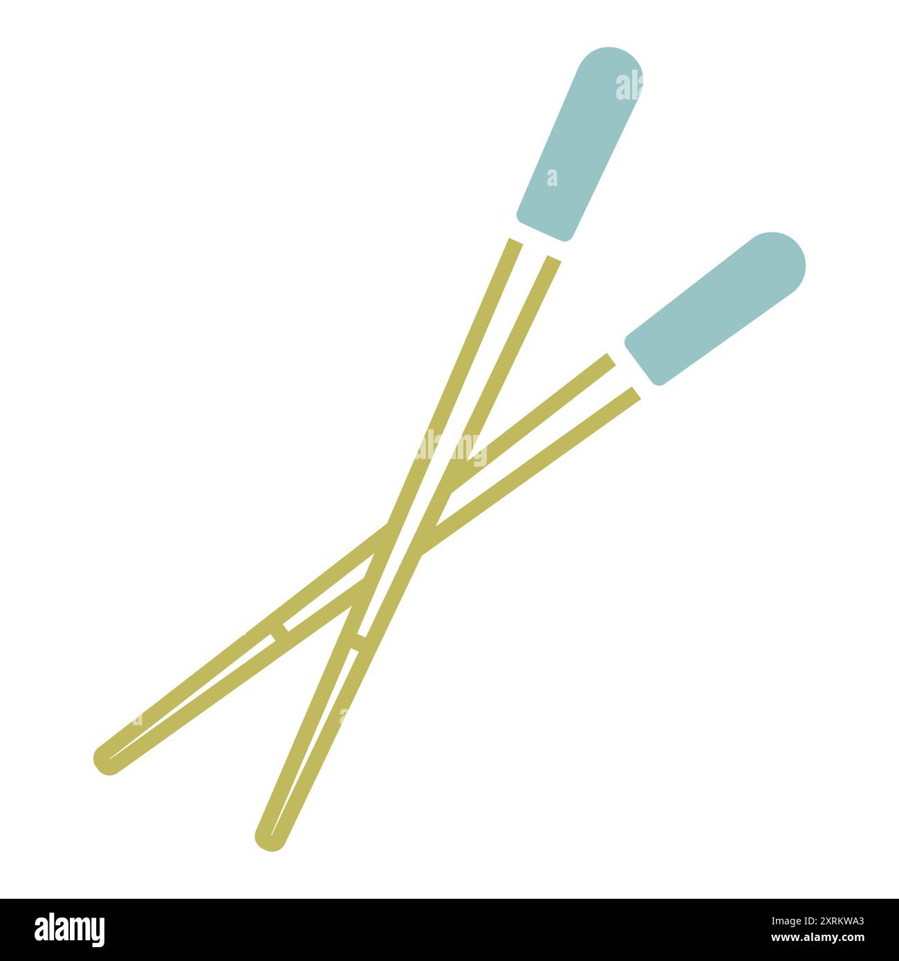 Chinese chopsticks, chop sticks vector icon. Kitchen appliance. Graph ...