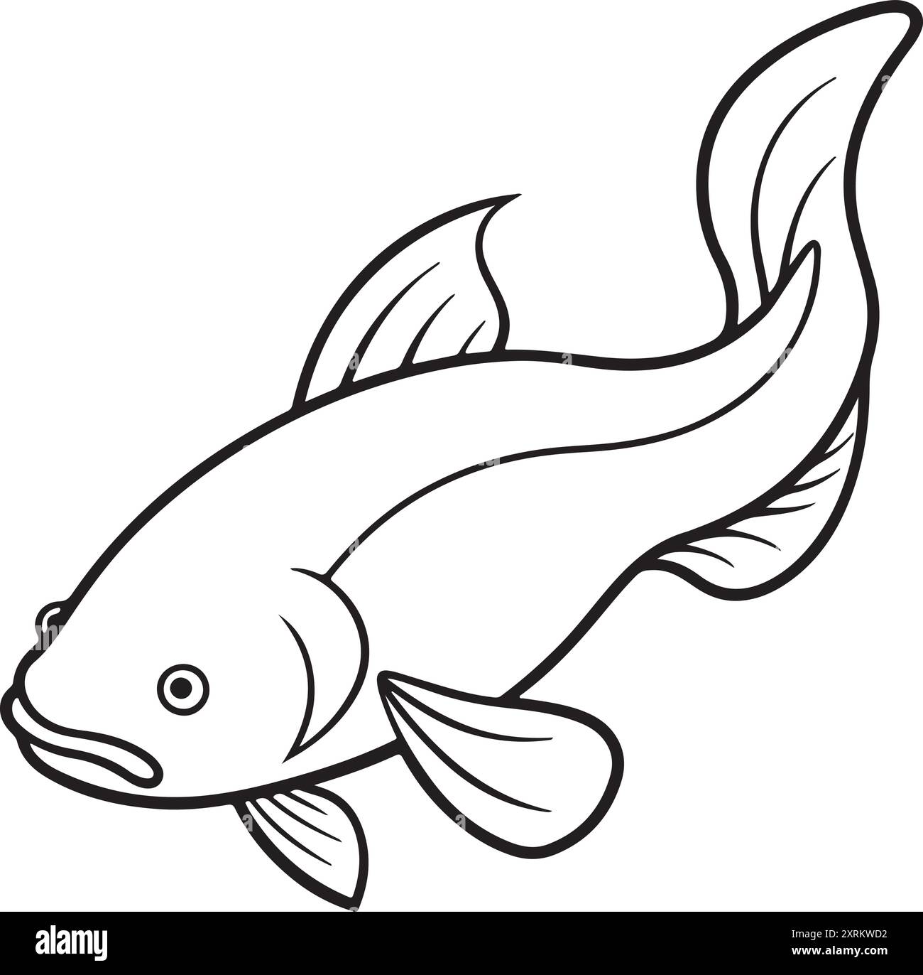 Illustration of cute cartoon catfish Stock Vector Image & Art - Alamy