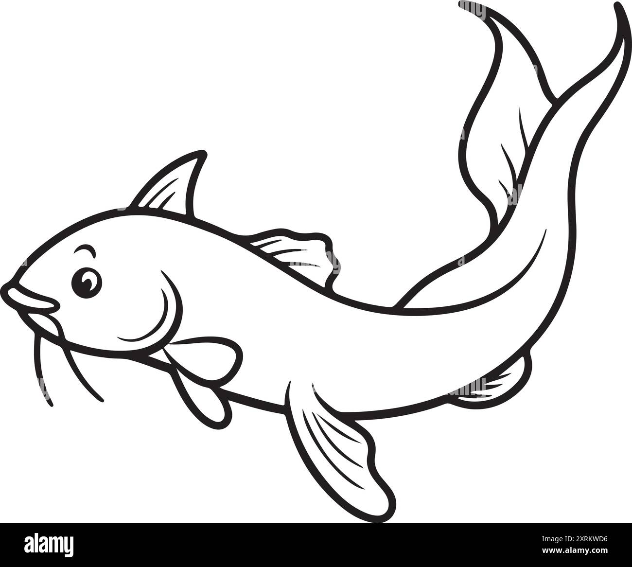 Angry cartoon catfish fish hi-res stock photography and images - Alamy