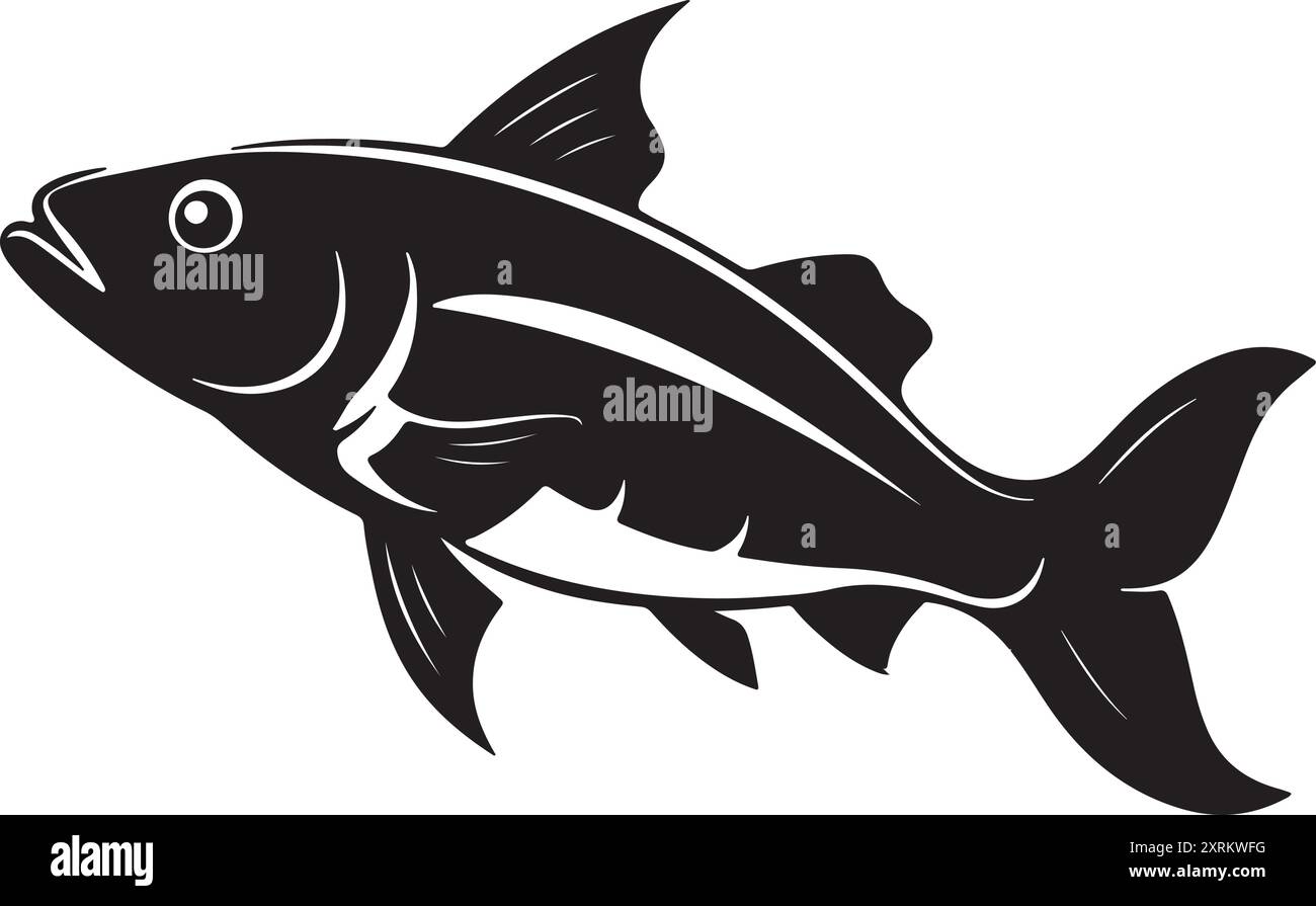 cod fish silhouette Stock Vector Image & Art - Alamy