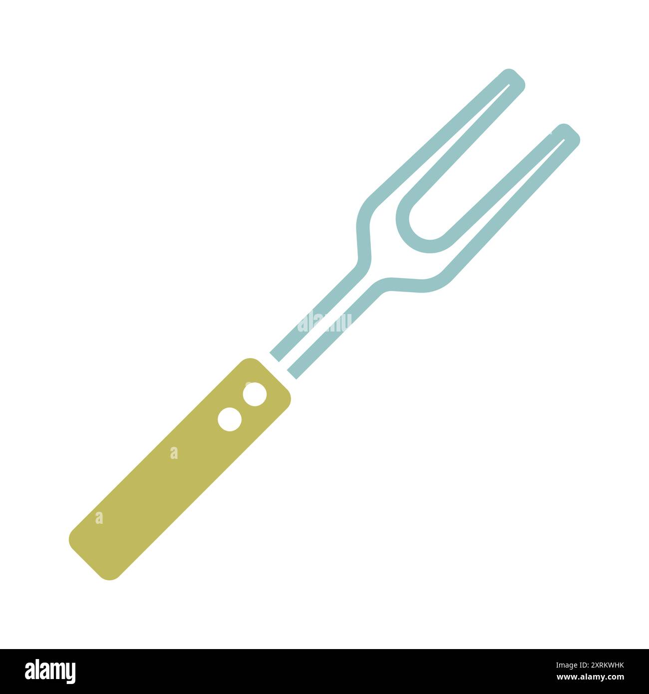Bbq fork vector icon. Kitchen appliance. Graph symbol for cooking web ...