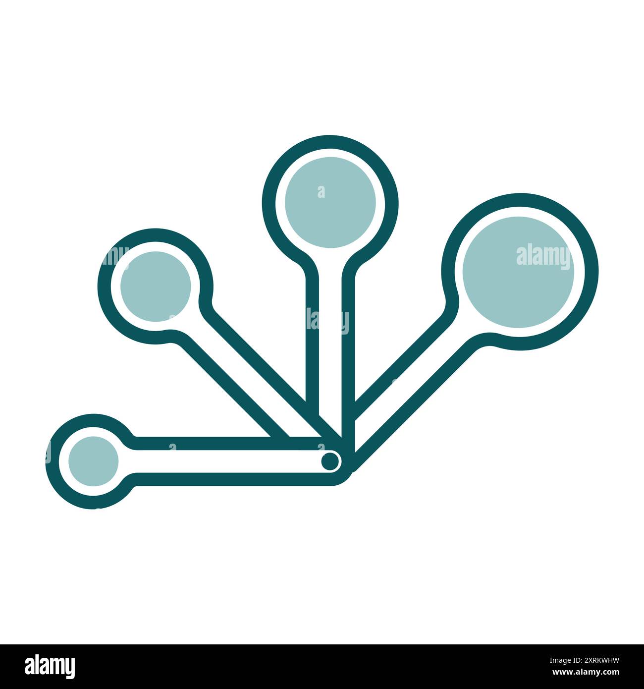 Measuring spoons vector icon. Kitchen appliance. Graph symbol for ...