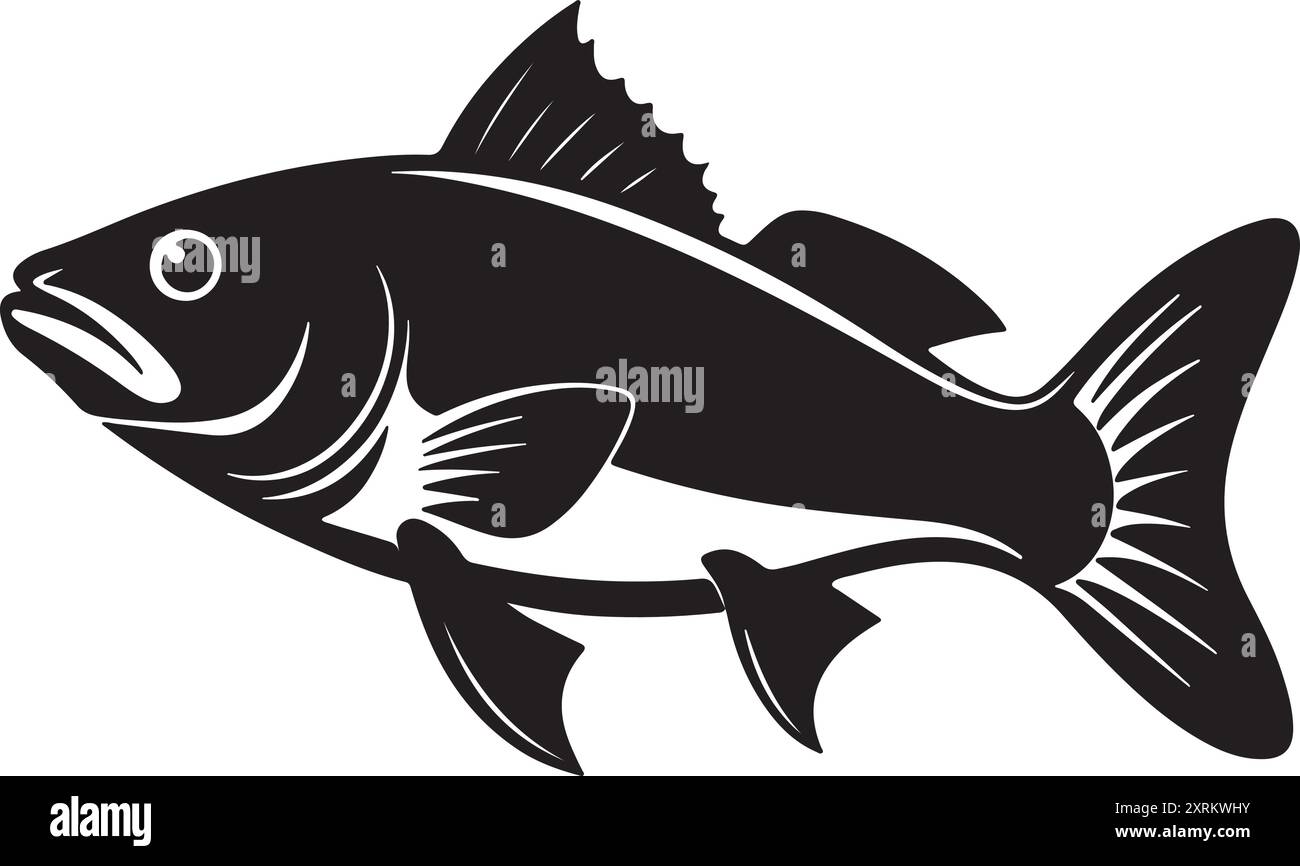 Fish silhouette art Cut Out Stock Images & Pictures - Alamy