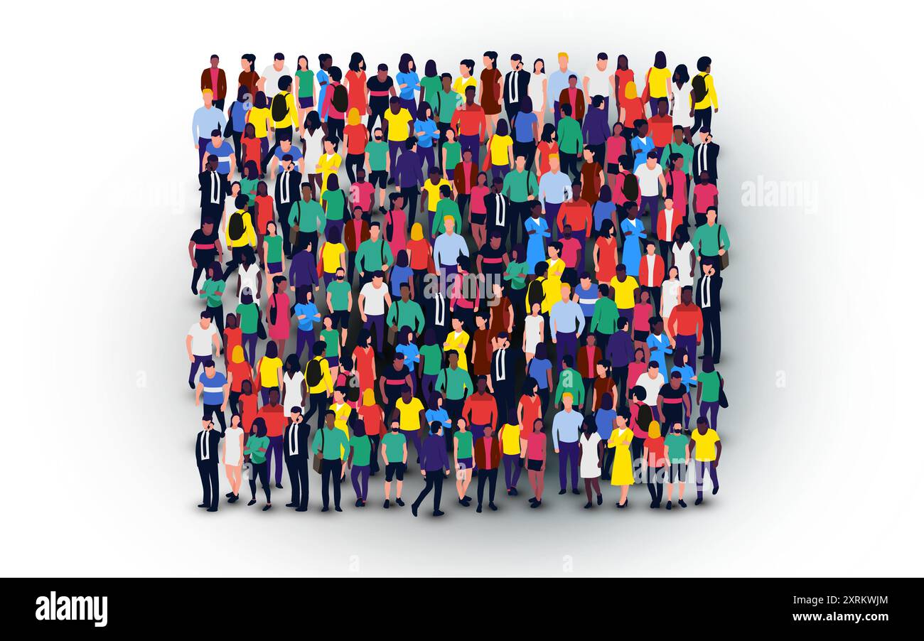 Crowd in a square crowd in a square Stock Vector Images - Alamy