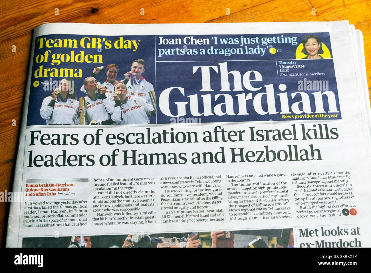 'Fears of escalation after Israel kills leaders of Hamas and Hezbollah ...