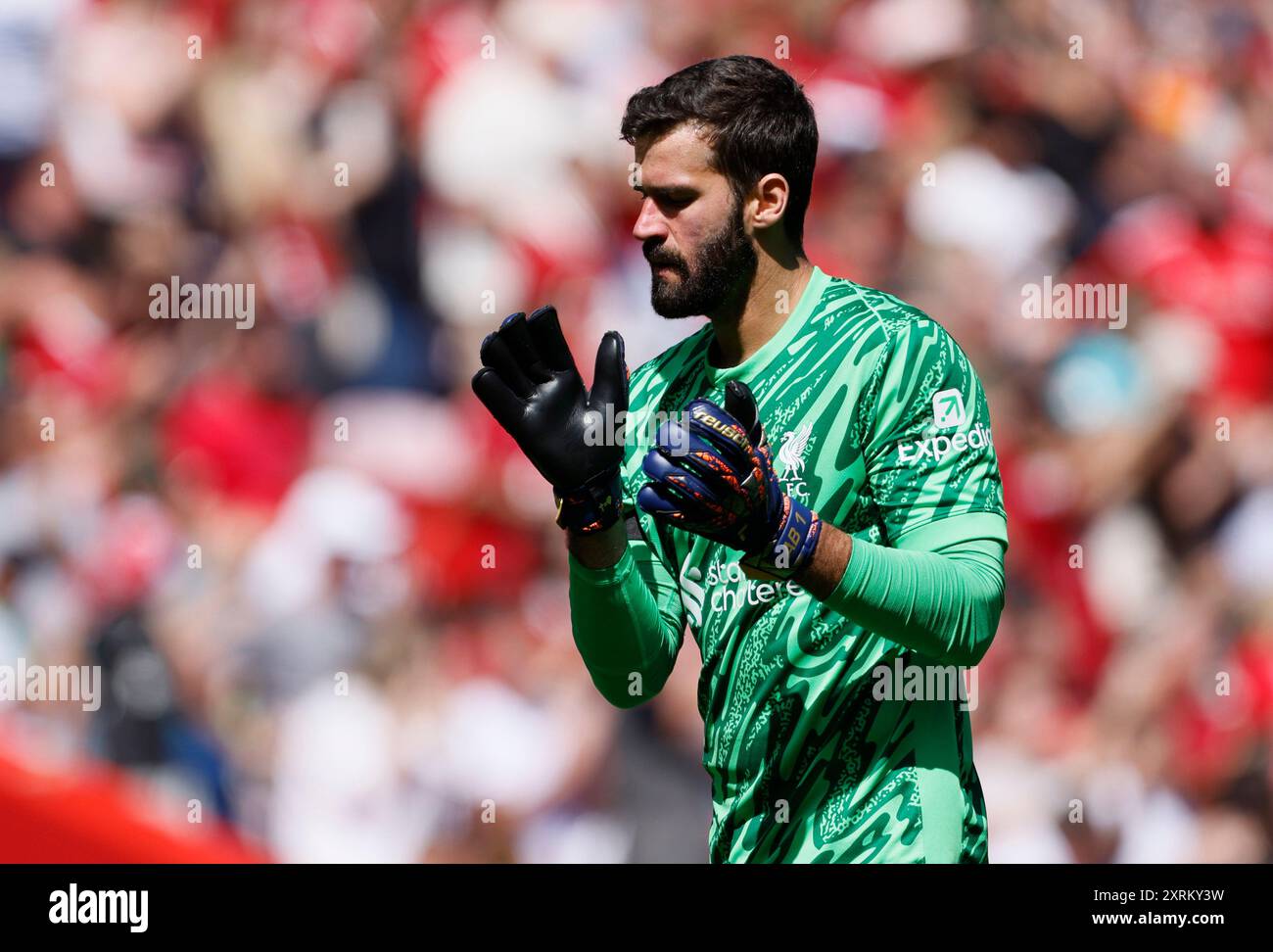 Liverpool goalkeeper Alisson Becker during the pre-season friendly ...