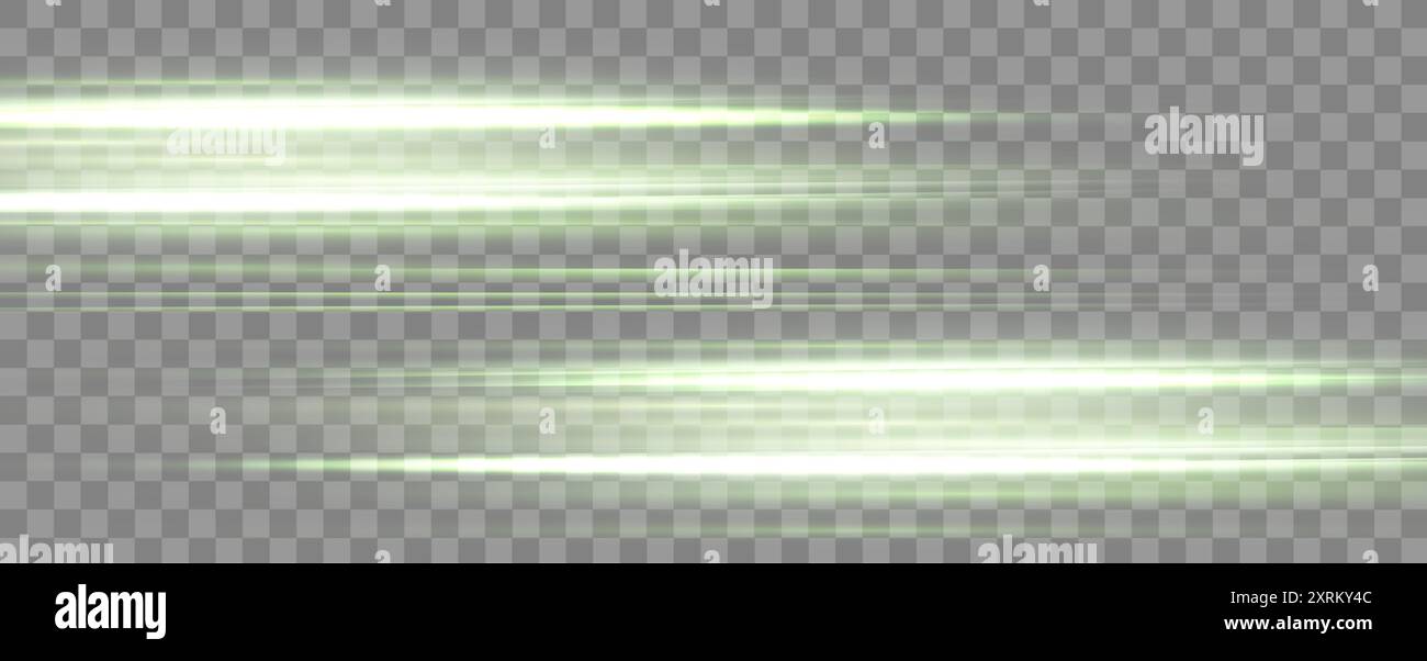 Speed rays, velocity light neon flow, zoom in motion effect, green glow ...