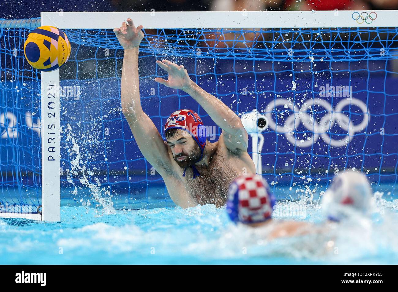 Paris, France. 11th Aug, 2024. Goalkeeper of Croatia Toni Popadic in ...