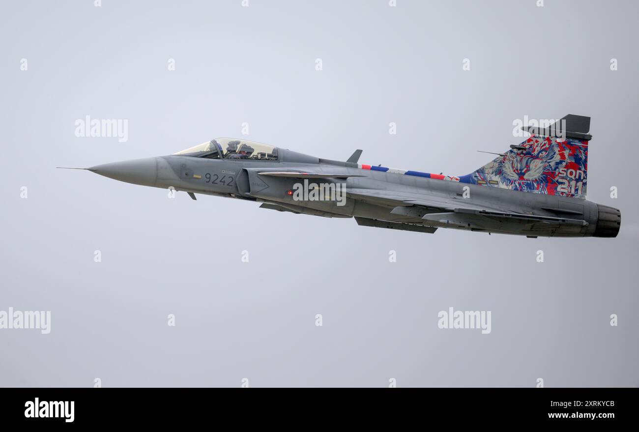 Czech Air Force JAS 39C Gripen flying display at The Royal ...