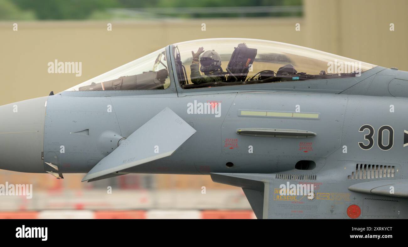 German Air Force, Eurofighter, EF2000, post flying display at the Royal ...