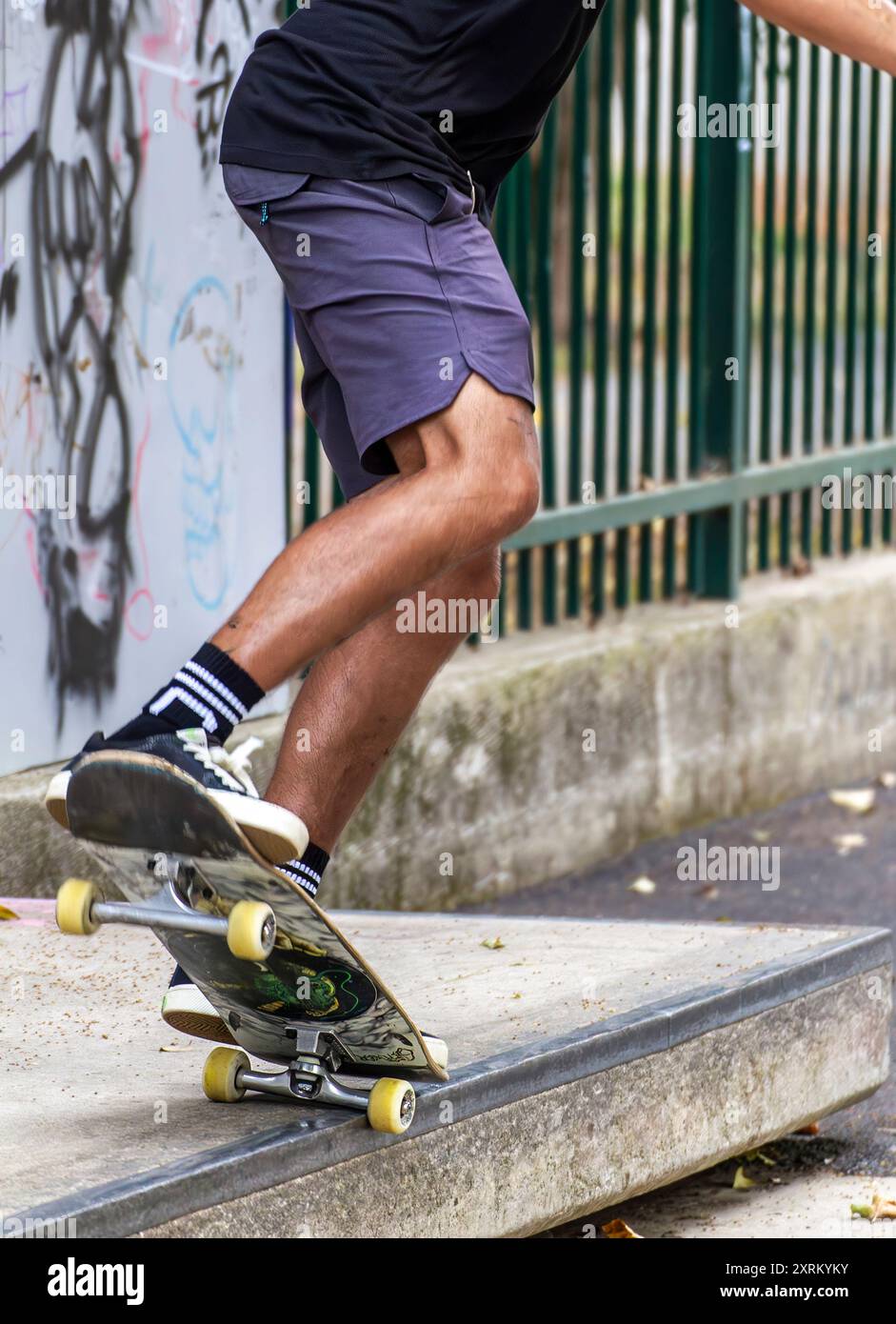 Dynamic Urban Skateboarding Action Shot Stock Photo - Alamy