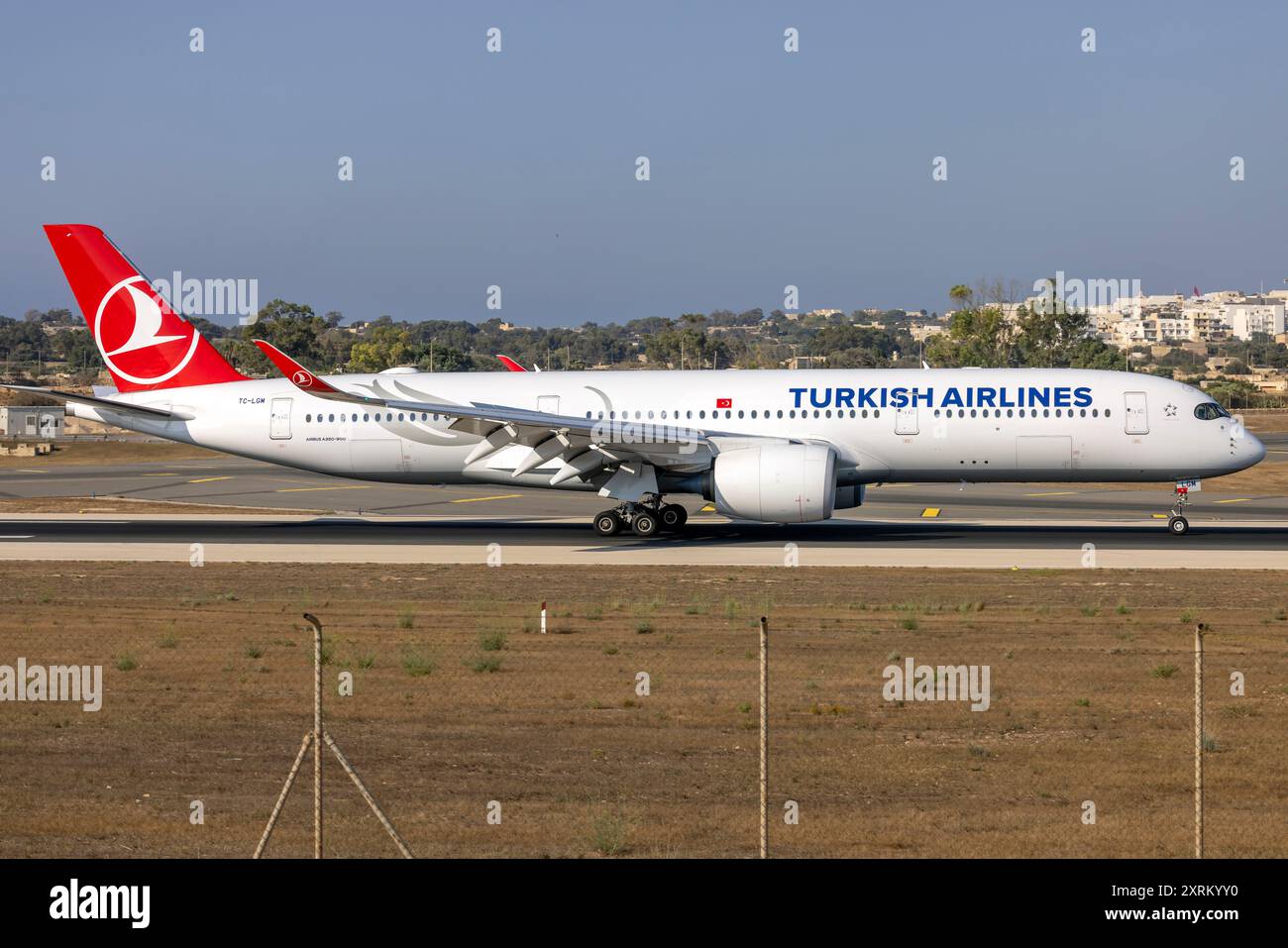 Turkish Airlines Airbus A350-941 (REG: TC-LGM) arriving from Istanbul as TK1369, replacing the ...