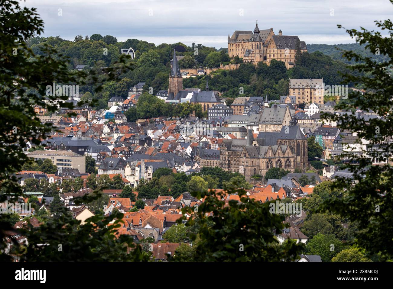 PRODUCTION - 09 August 2024, Hesse, Marburg: Marburg Castle, also known ...