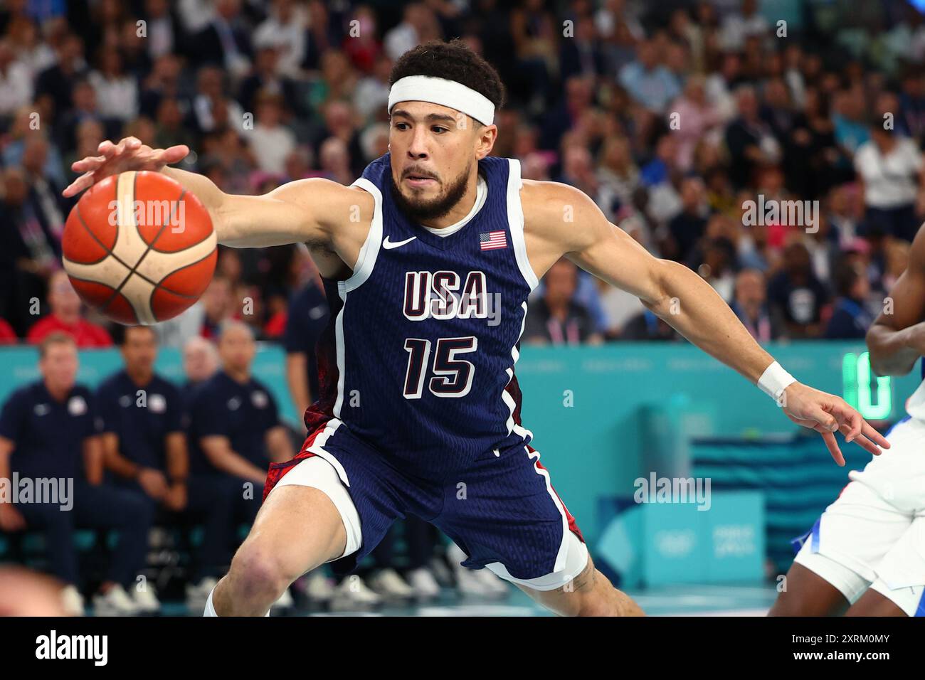 Paris, France. 11th Aug, 2024. Julien Mattia/Le Pictorium - Basket-ball ...