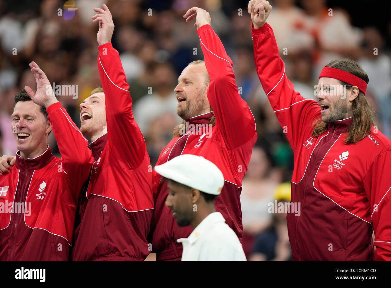 Denmark players celebrate their gold medal after the gold medal ...