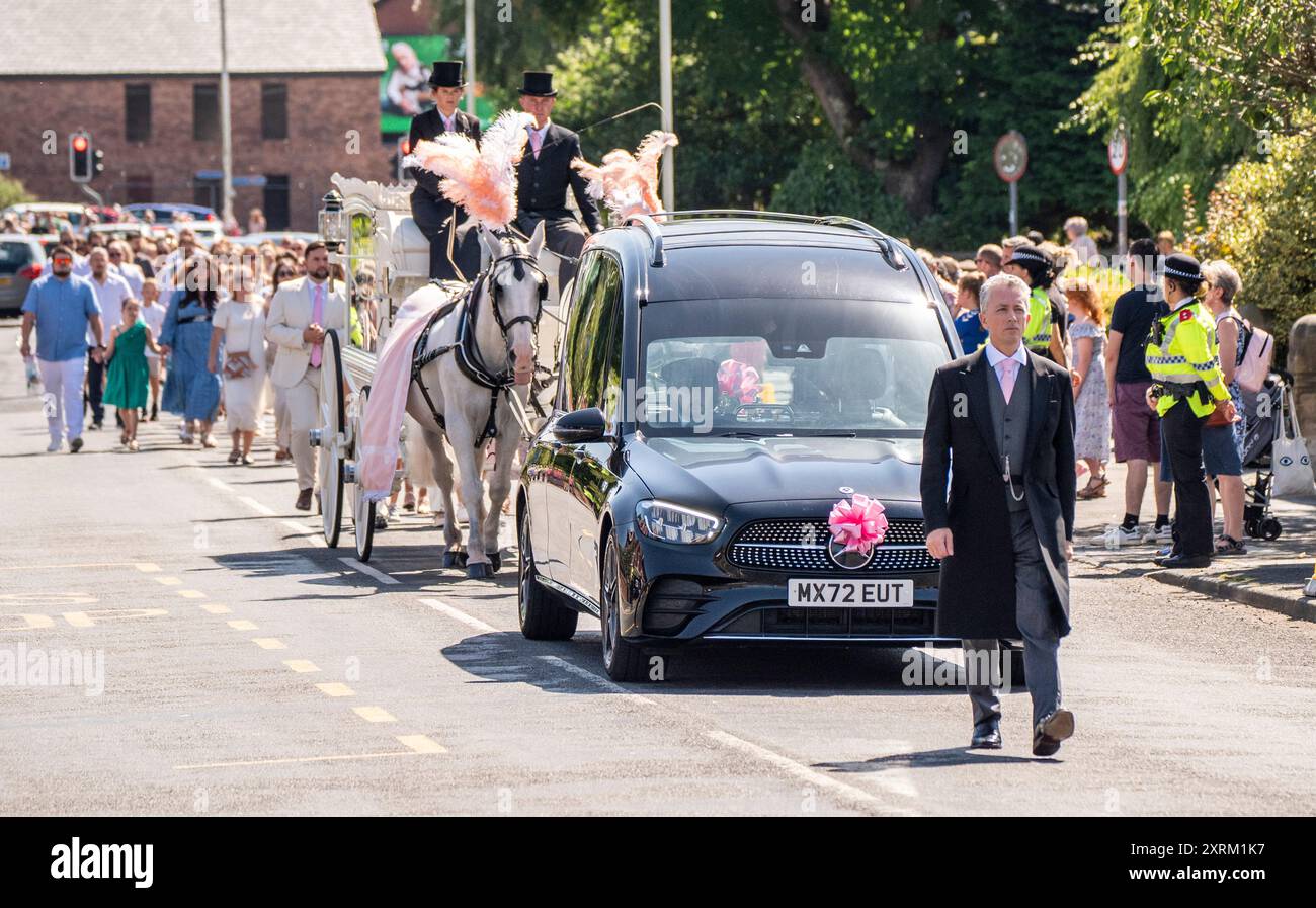 The horse-drawn carriage carrying the coffin of Southport stabbing ...