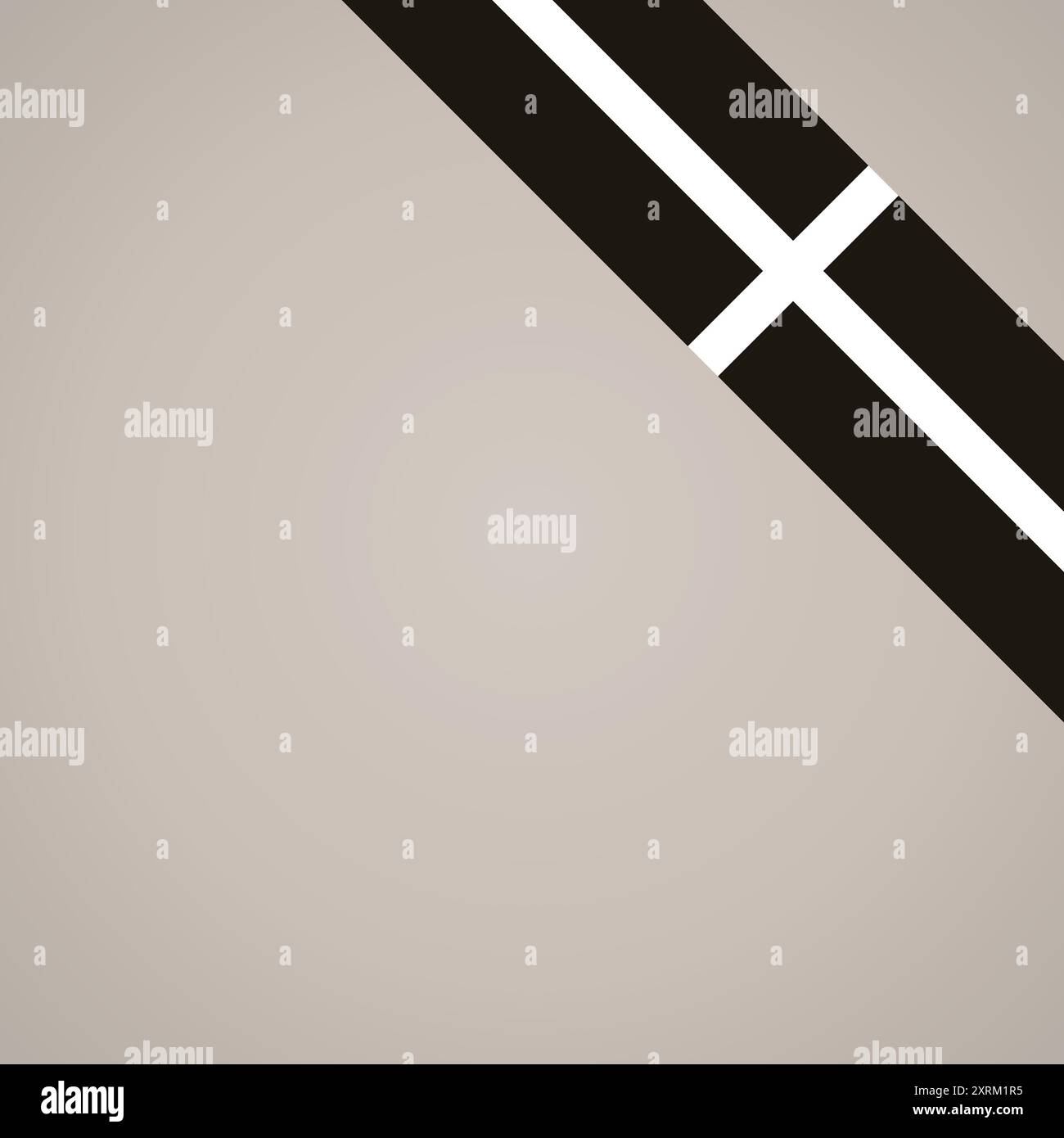 Corner slanted ribbon flag of Cornwall for a top right area of a page ...