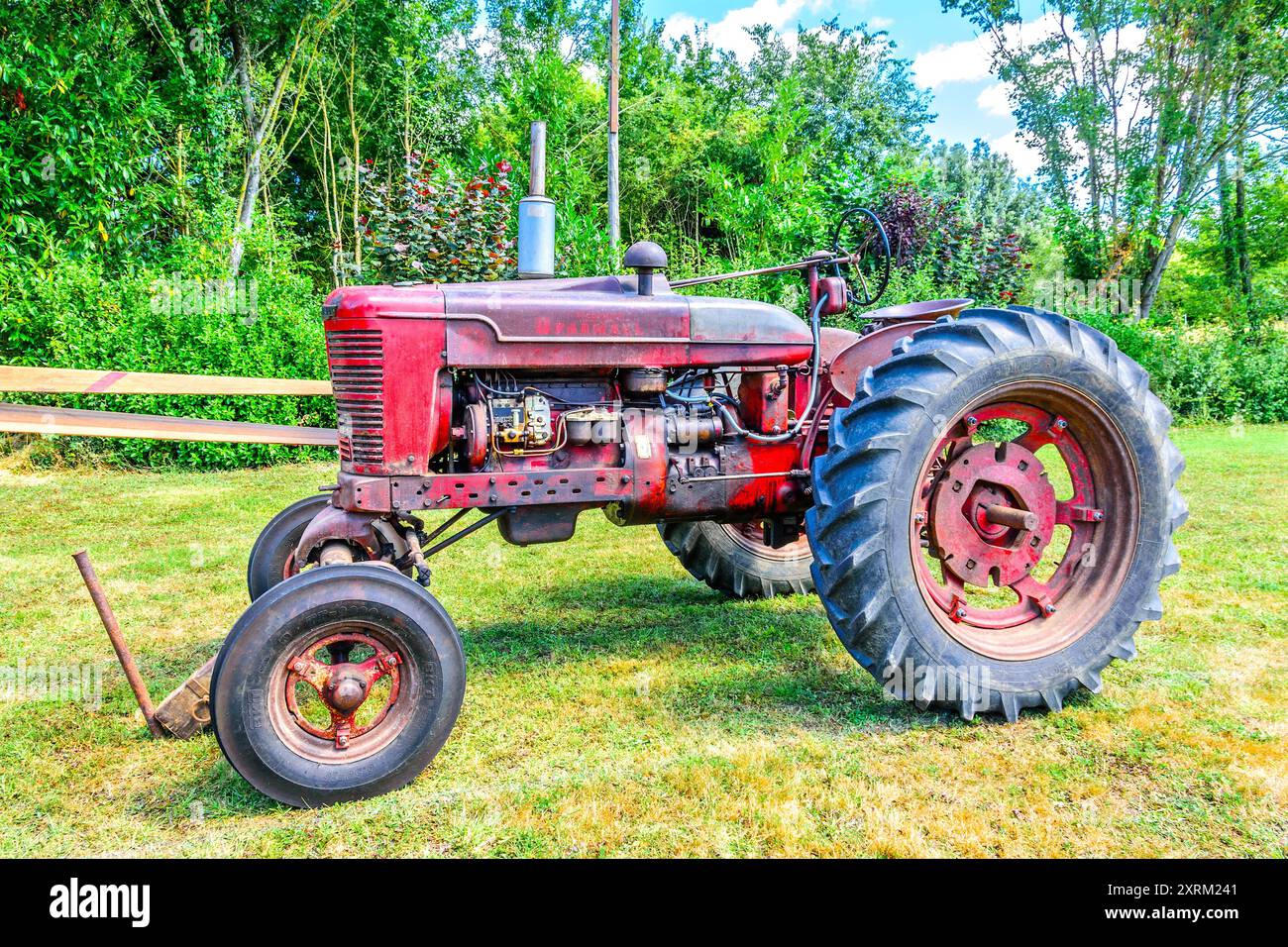 Old McCormick Farmall tractor at agricultural show - central France ...