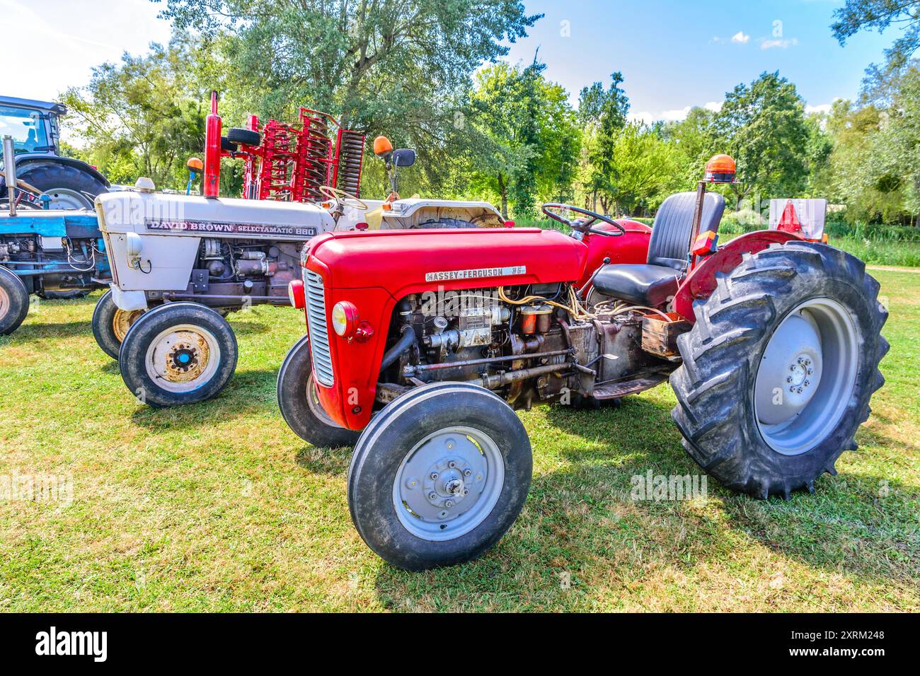Old Massey Ferguson 35 and David Brown Selectamatic 880 tractors on ...