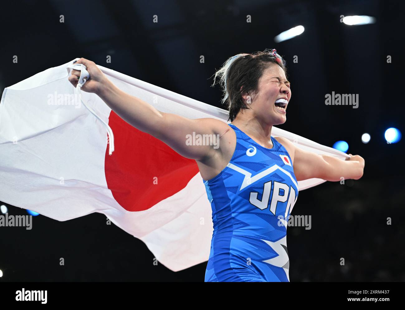 Paris, France. 11th Aug, 2024. Kagami Yuka of Japan celebrates after ...