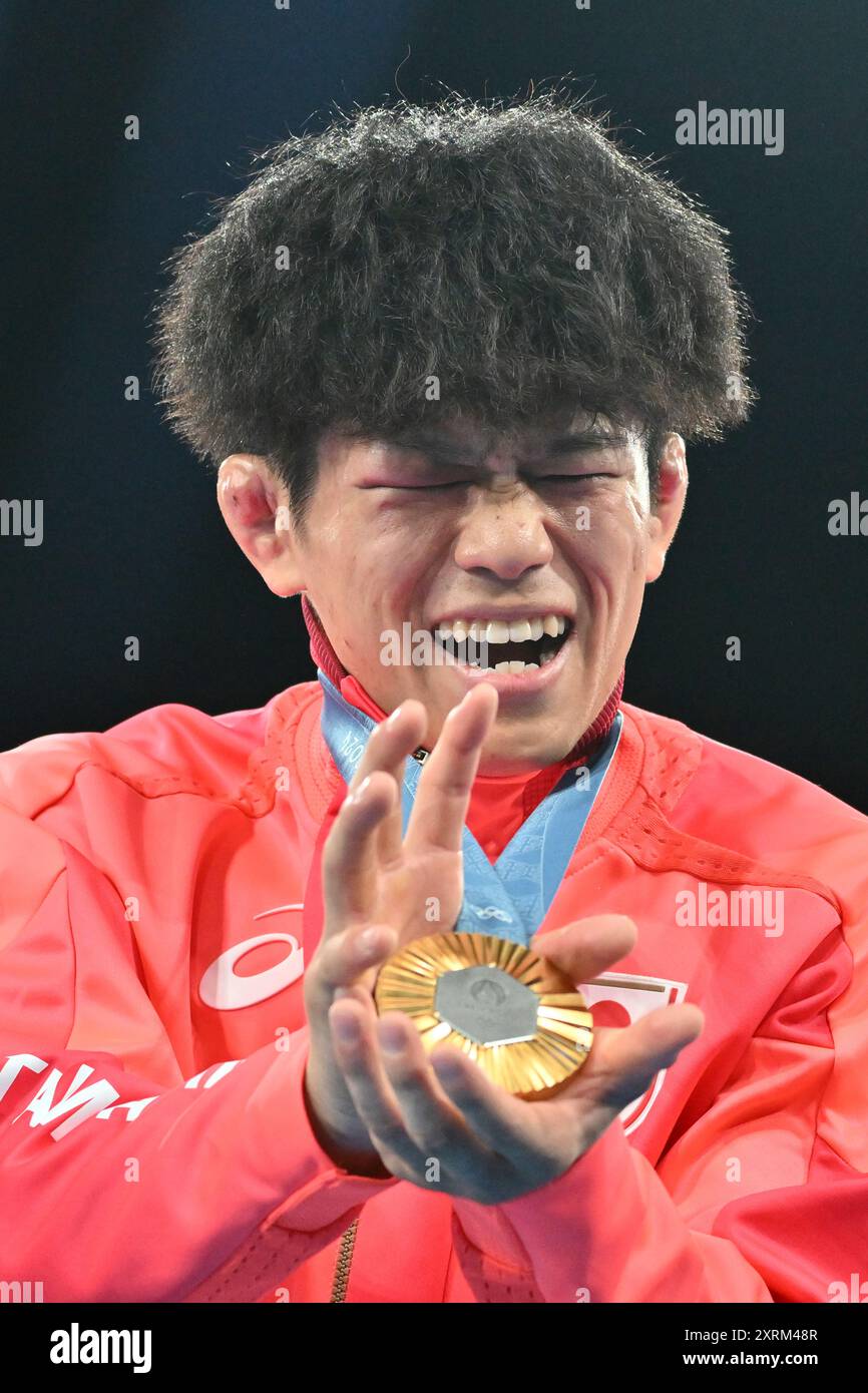KIYOOKA Kotaro (JPN) Japan Gold Medal, Medal Ceremony, Wrestling Men's ...