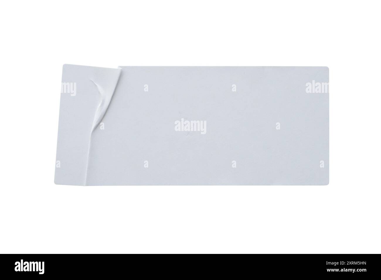 Paper sticker label isolated on white background Stock Photo - Alamy