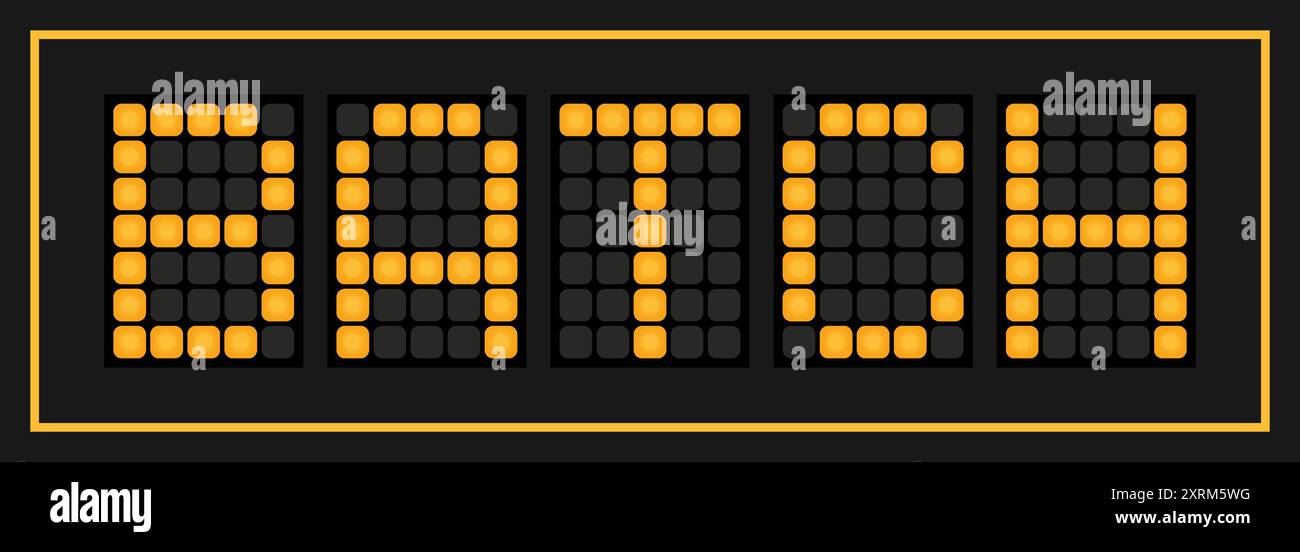 Orange color led banner in word batch on black background Stock Vector ...