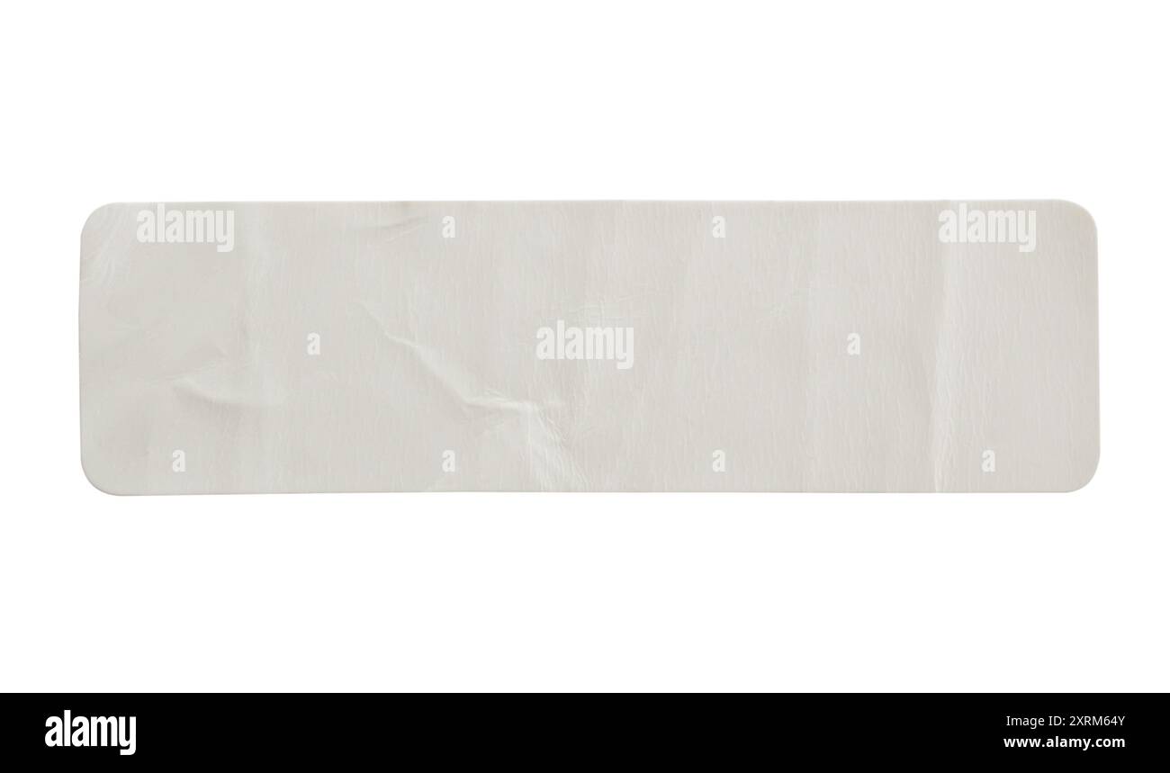 Paper sticker label isolated on white background Stock Photo - Alamy